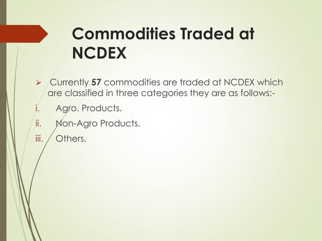 Commodity Derivatives | PPTX | Stocks and Bonds | Personal Investing