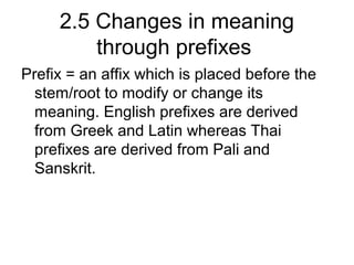 Derivational affix | PPT