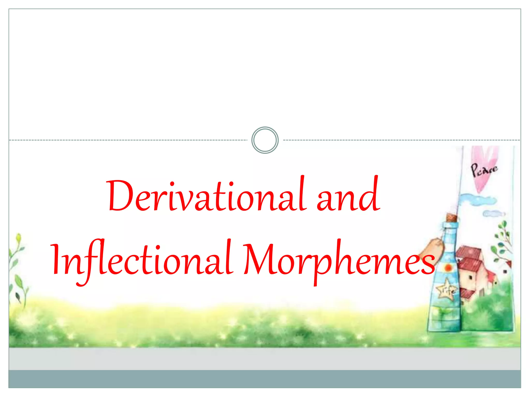 Derivational and inflectional morphemes | PPTX