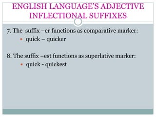 Derivational and inflectional morphemes | PPTX