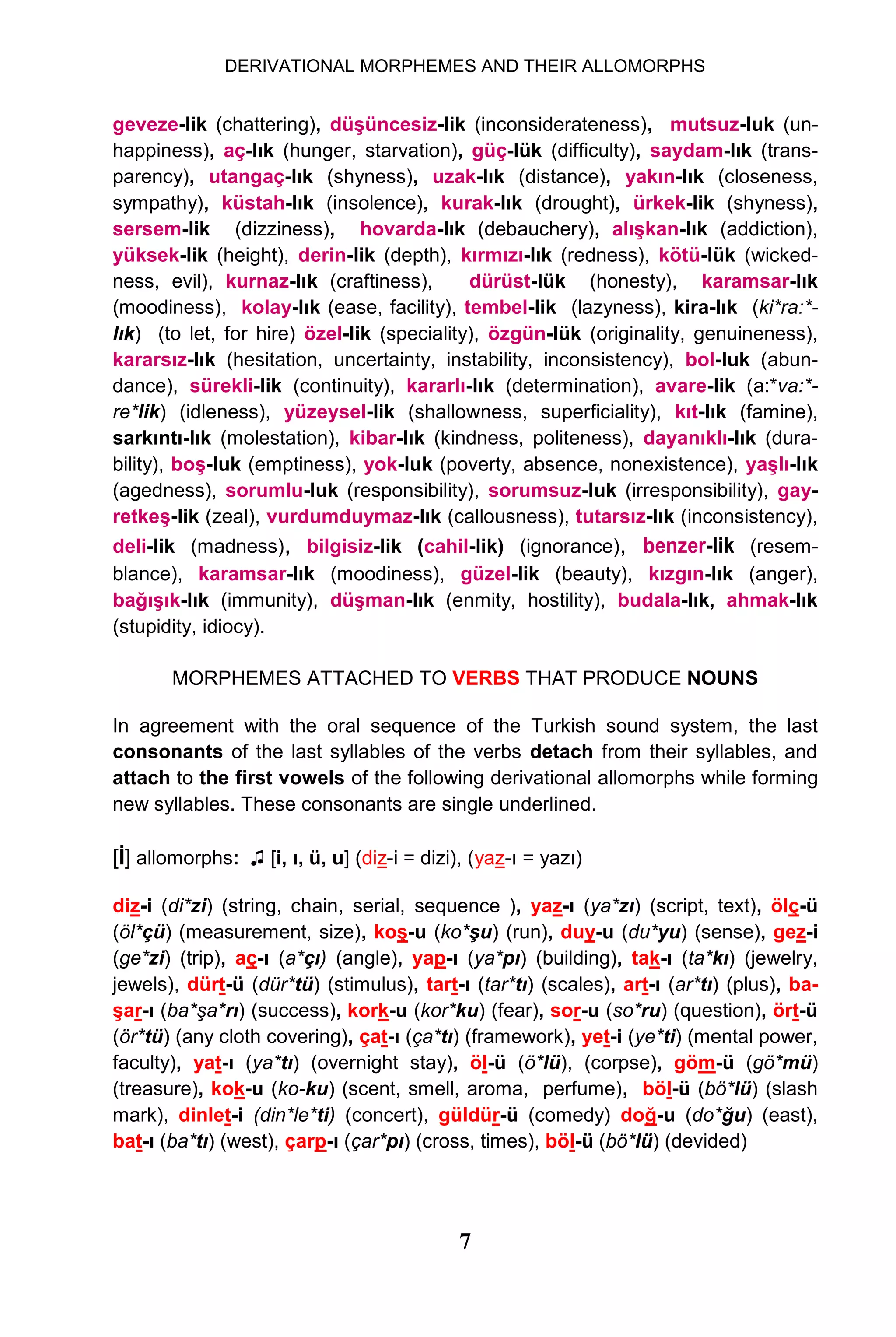 Derivational morpemes and their allomorphs | PDF