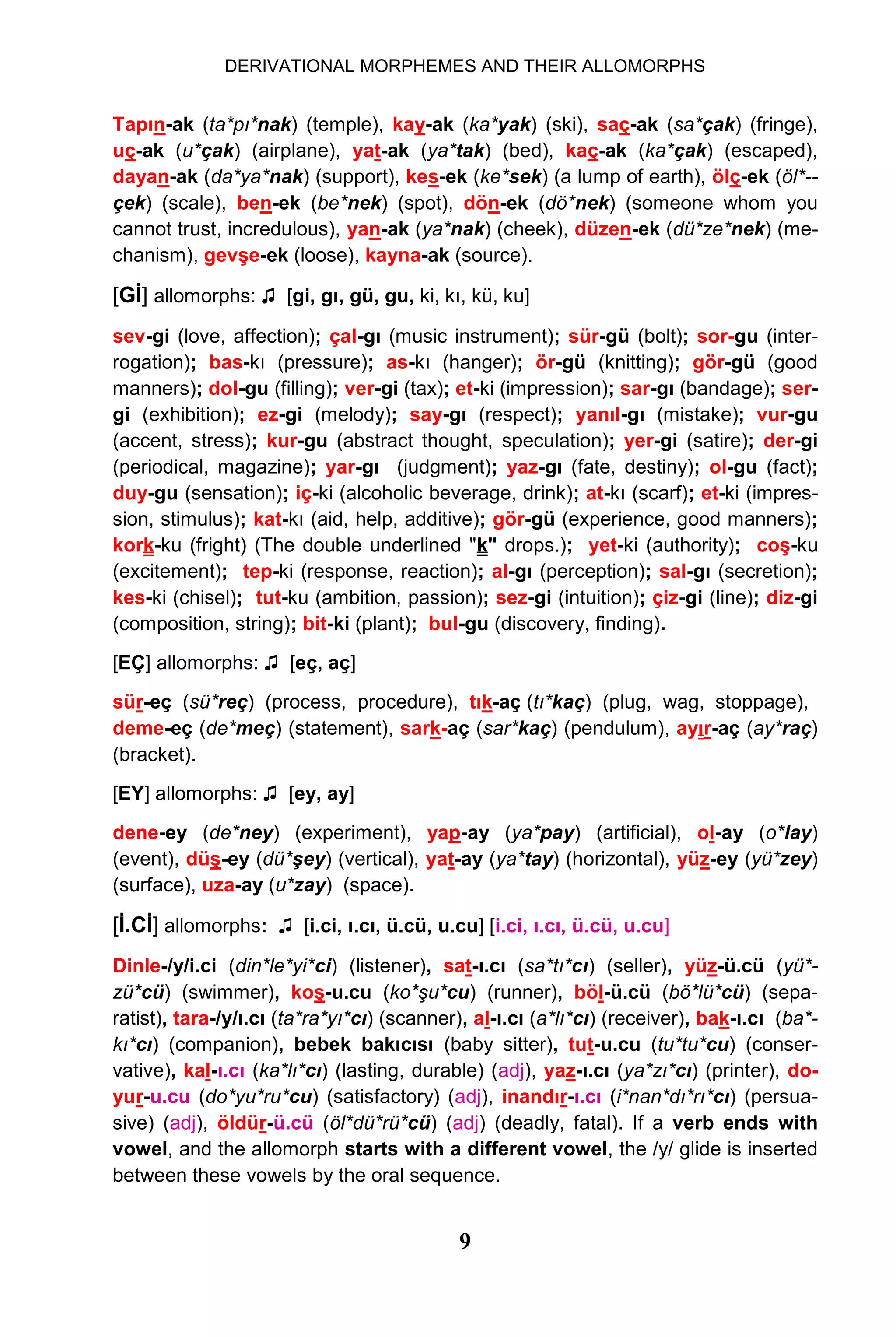 Derivational morpemes and their allomorphs | PDF