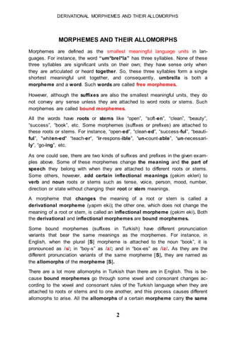 Derivational morpemes and their allomorphs | DOCX