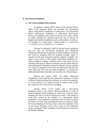 Derivational process in matbat language (jurnal ijhan) | PDF