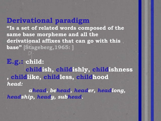 Derivational suffixes | PPT