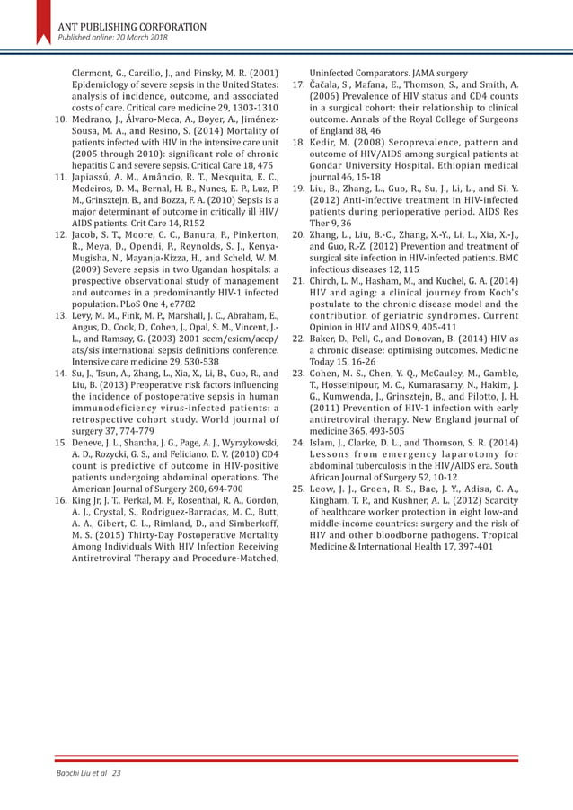 Derivation And Validation Of An Exclusive Pre Operative Risk Evaluation System In Hiv Infected