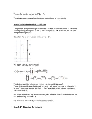 Derivation of a prime verification formula to prove the related open problems | PDF
