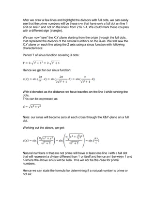 Derivation of a prime verification formula to prove the related open ...