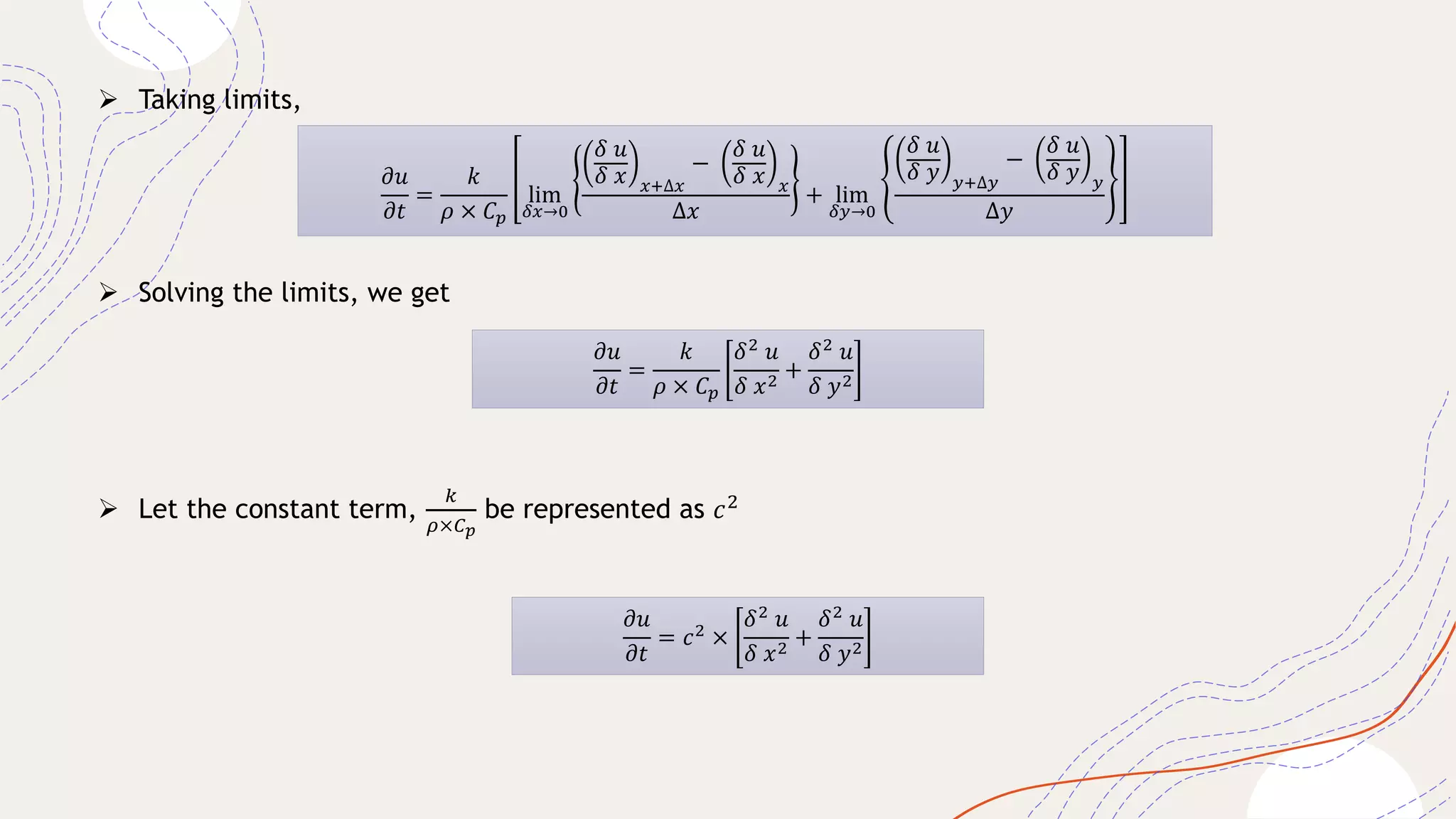 Derivation of Laplace equation (2D Heat Equation) | PPTX