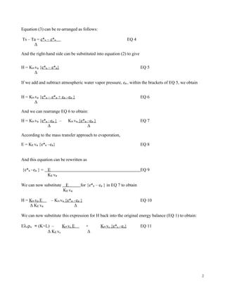 Derivation of penman eq | DOC | Weather | Science