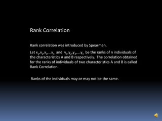 Derivation of rank correlation 1 | PPTX
