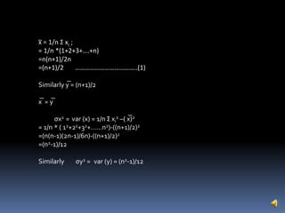 Derivation of rank correlation 1 | PPTX