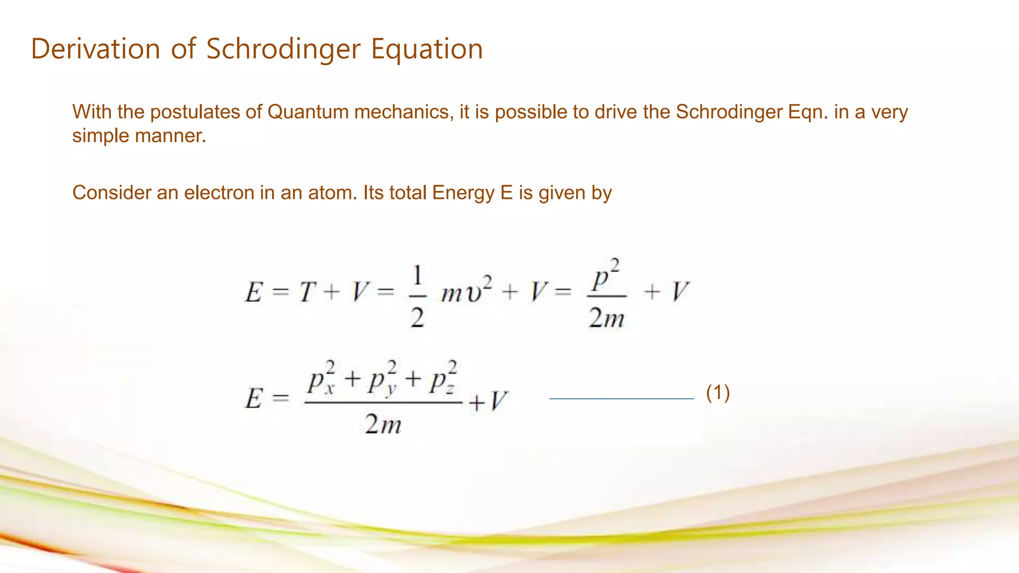 Electron Wave Equation