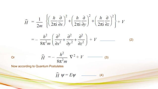 Derivation of schrodinger wave equation