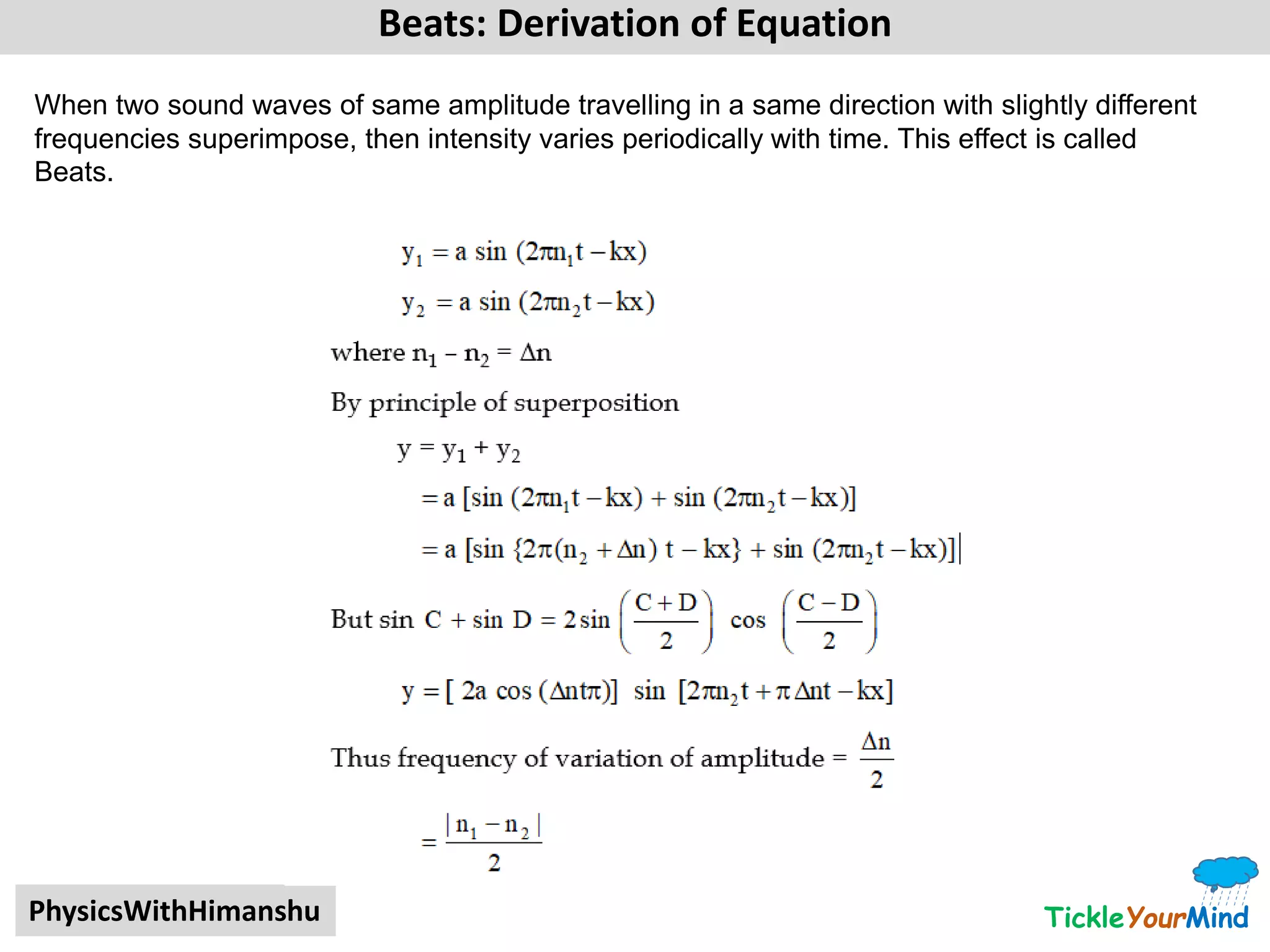CBSE 11 Physics Derivations | PPTX