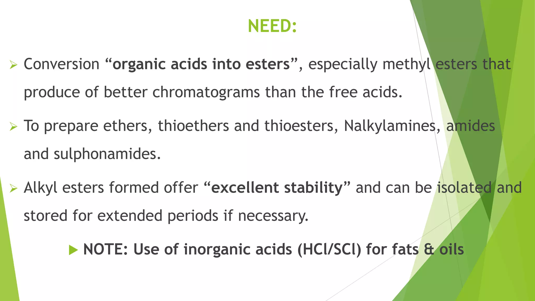 Derivatisation Techniques in Gas chromatography | PPTX
