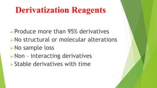Derivatisation Techniques in Gas chromatography | PPTX