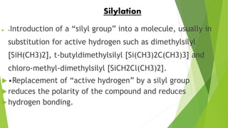 Derivatisation Techniques in Gas chromatography | PPTX | Chemistry ...