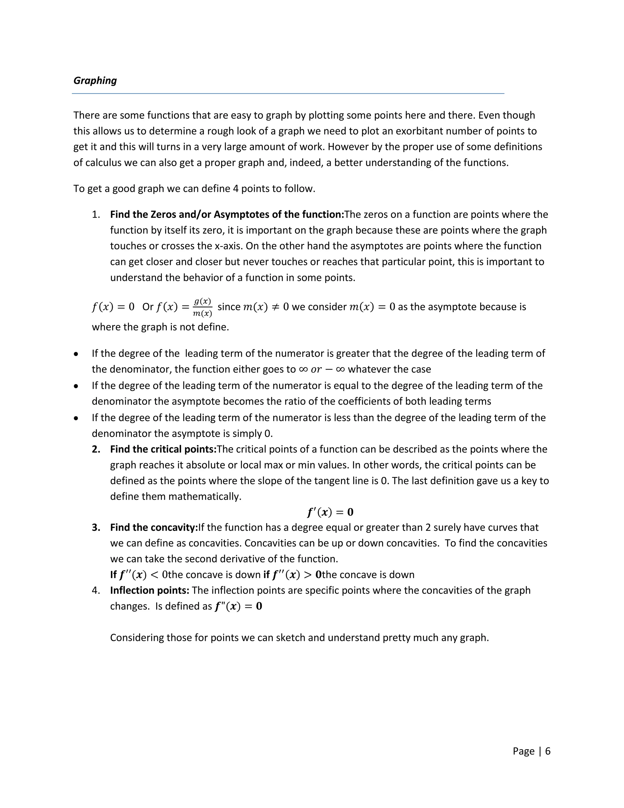 Calculus I basic concepts | DOCX | Physics | Science