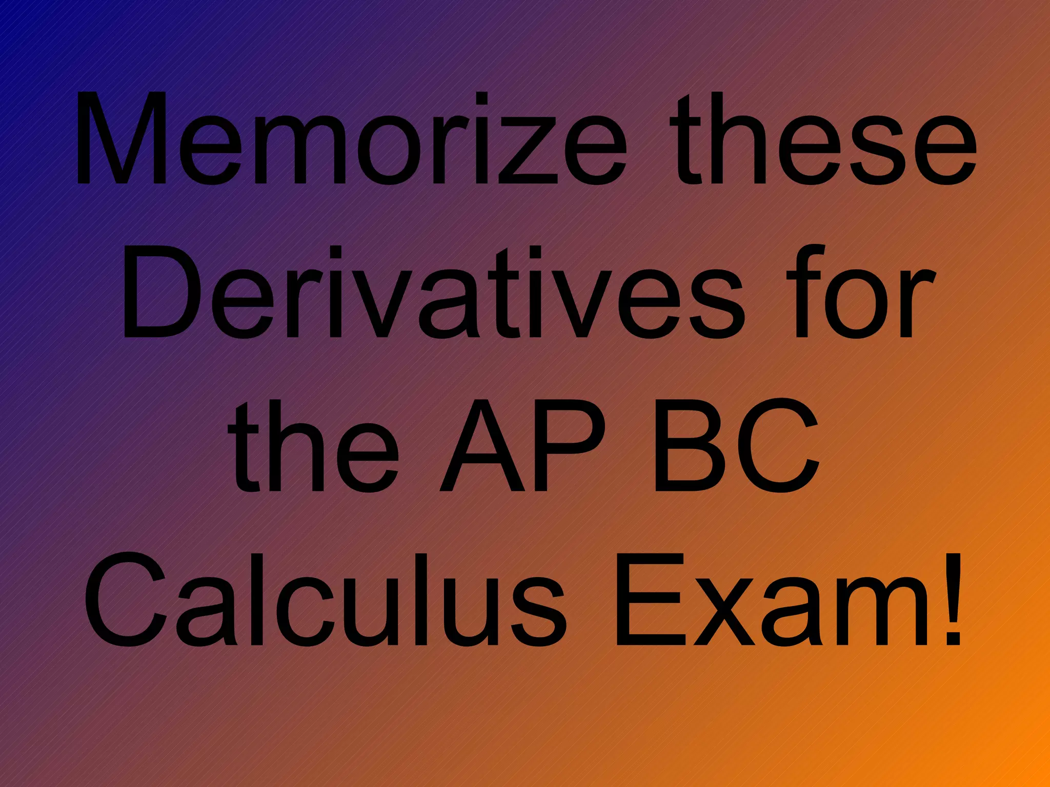 Derivative Flashcards To Memorize | PPT