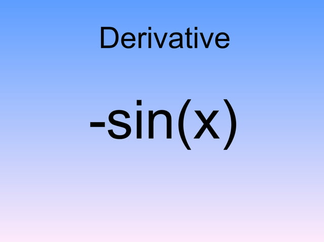 Derivative Flashcards To Memorize | PPT