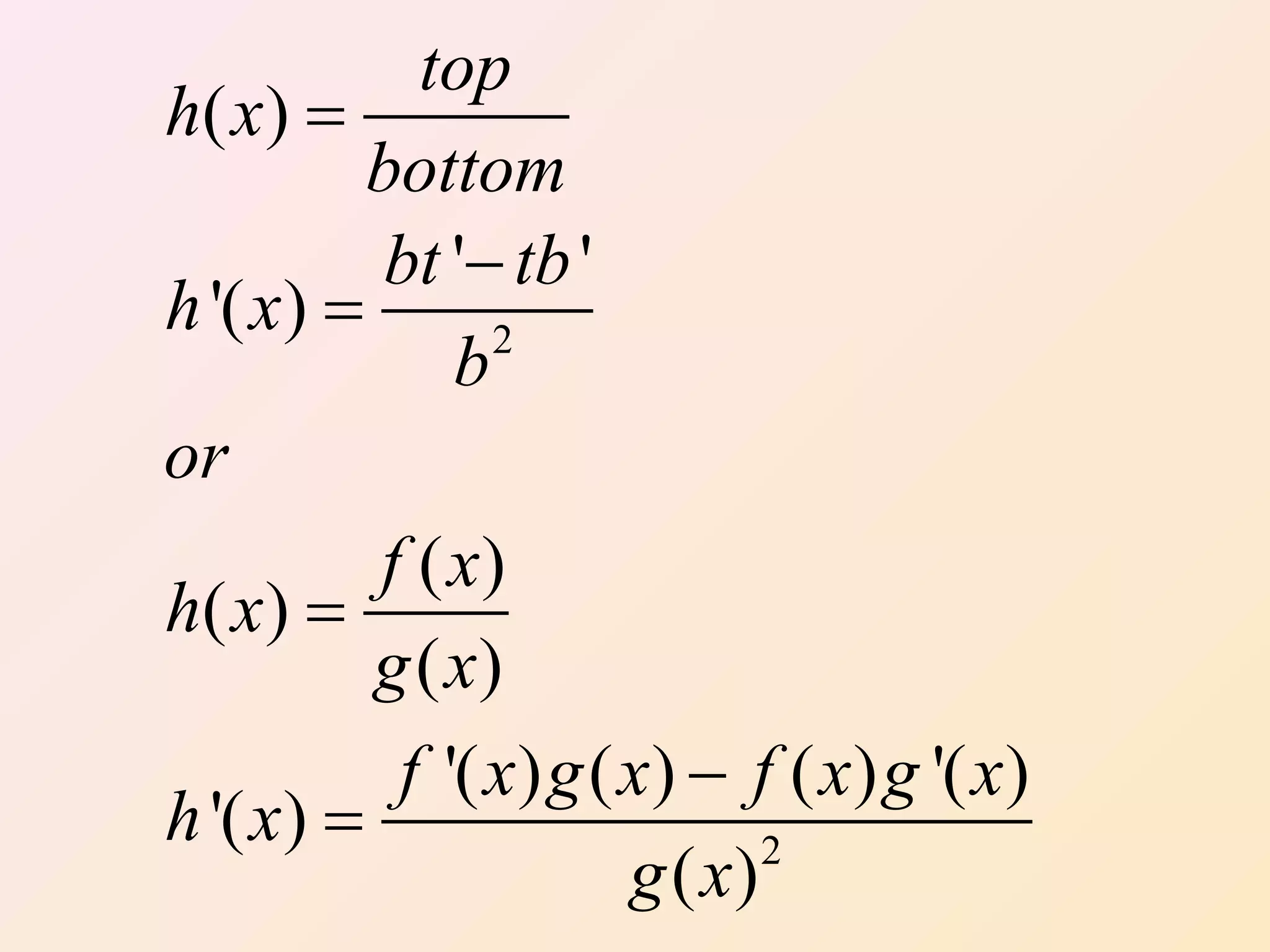 Derivative Rules To Memorize | PPT