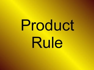 Derivative Rules To Memorize | PPT