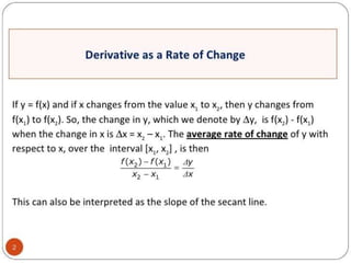 Derivative and its application | PPTX