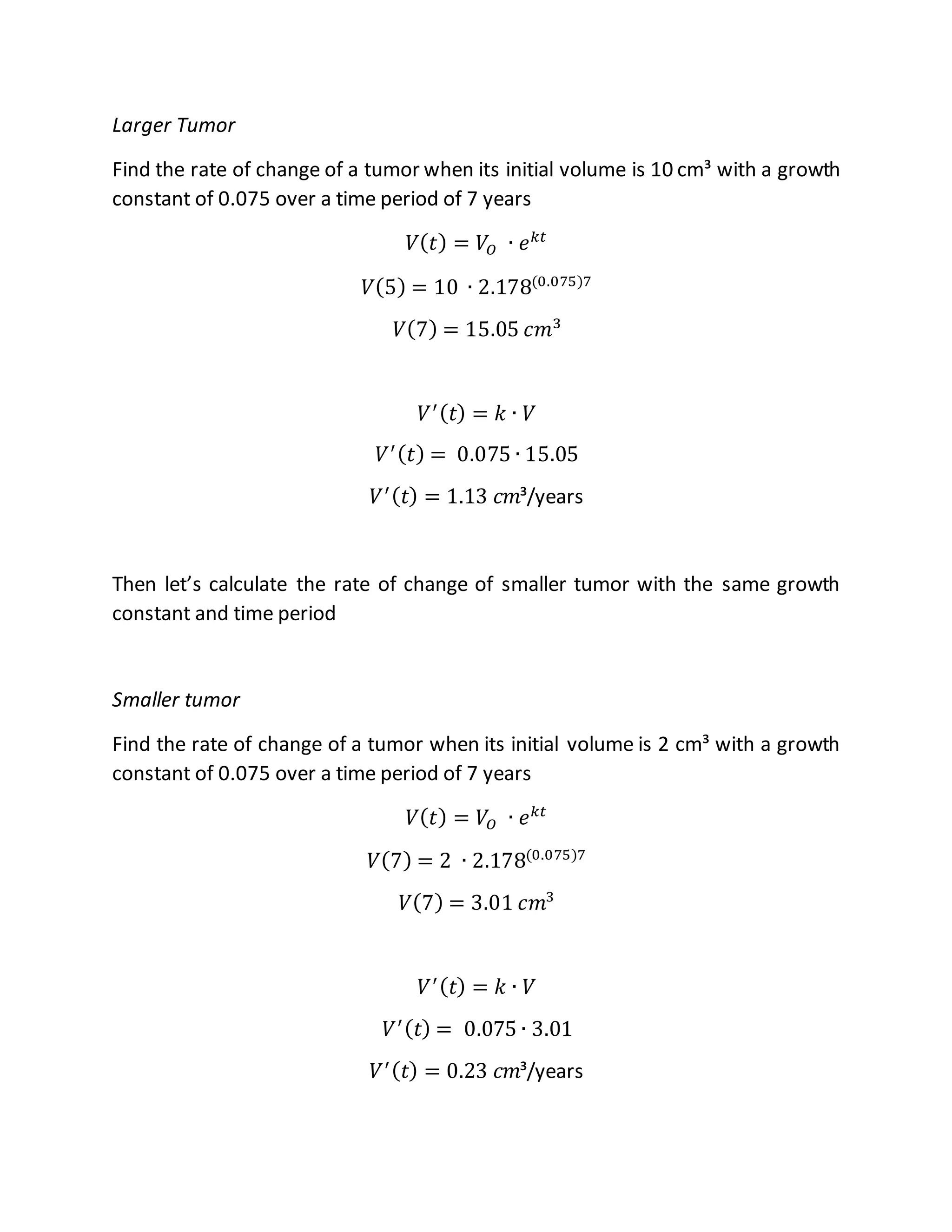 Derivative application in medical and biology | DOCX