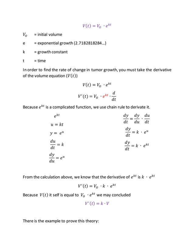 Derivative application in medical and biology | DOCX