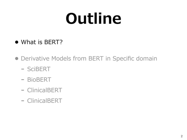 Derivative models from BERT | PPT