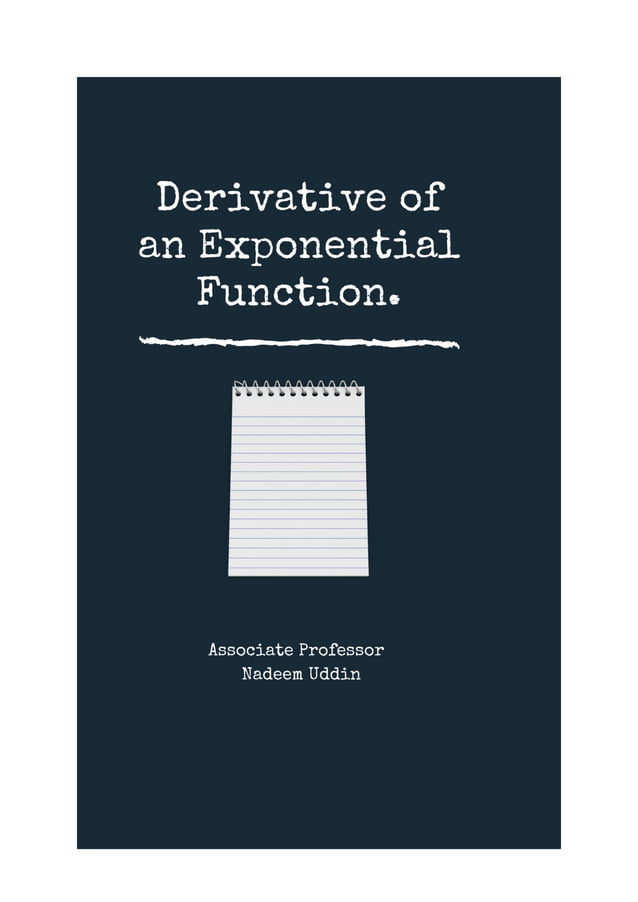 Derivative of an exponential function | PDF