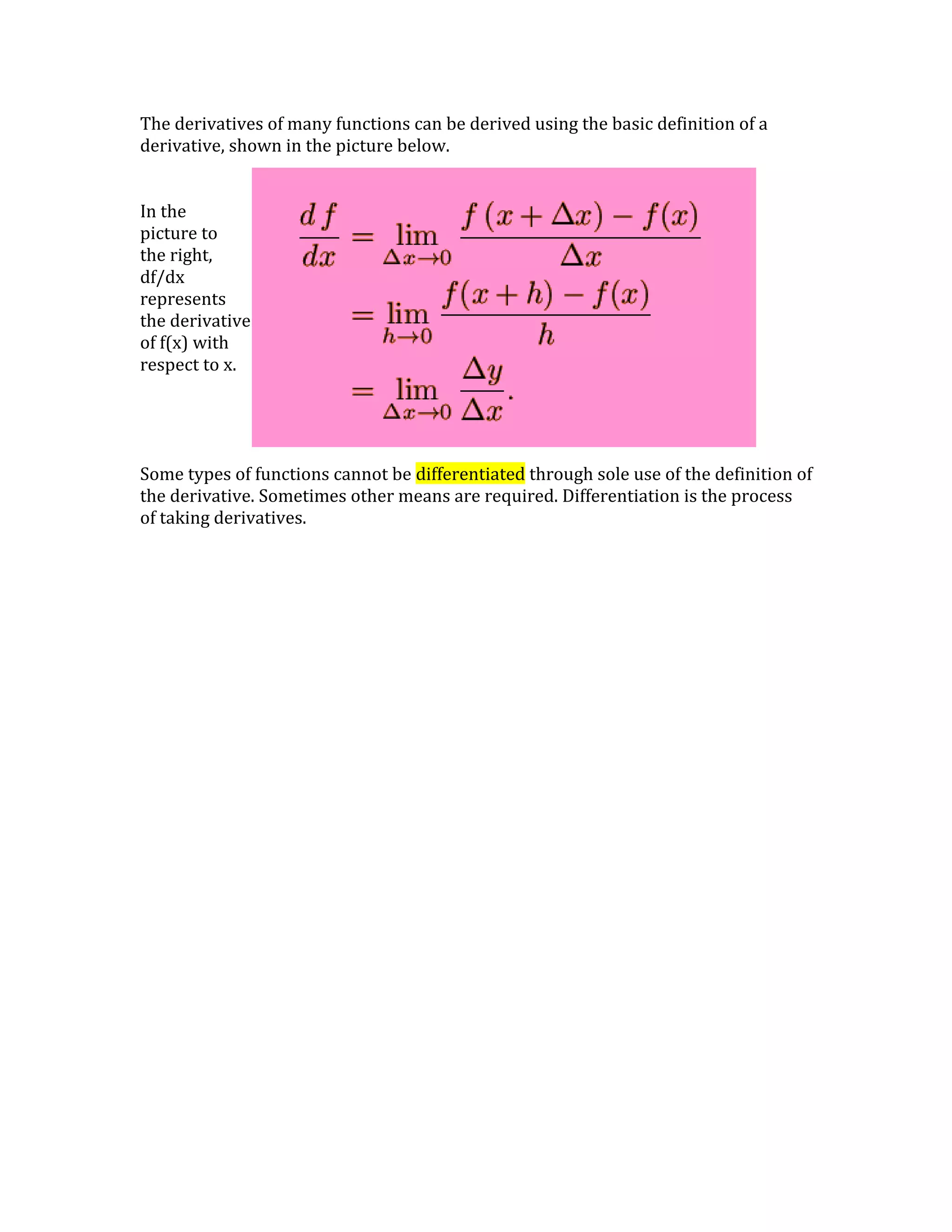 Intro to derivatives | DOCX
