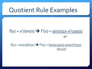 Derivatives | PPTX | Physics | Science