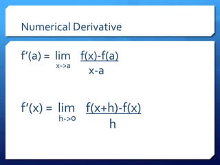 Derivatives | PPTX | Physics | Science