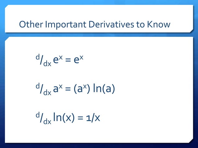 Derivatives | PPTX | Physics | Science