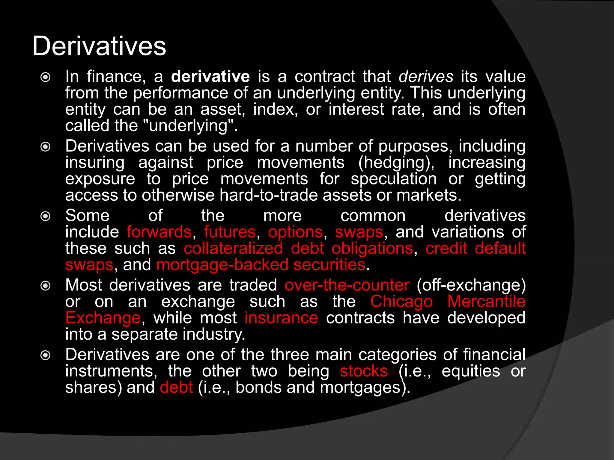 Financial Derivatives | PPTX