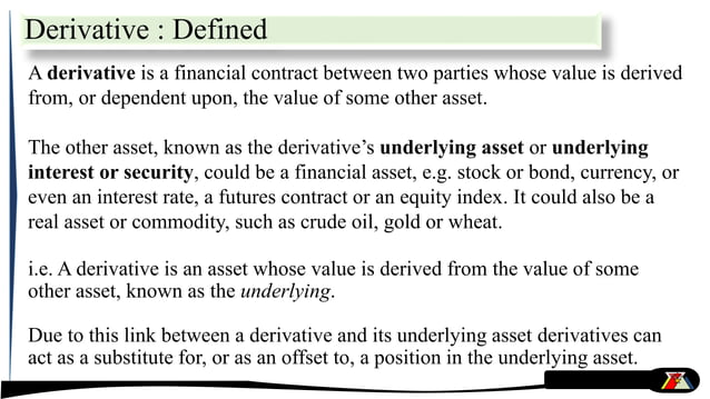 Derivatives Fundamentals | PPT