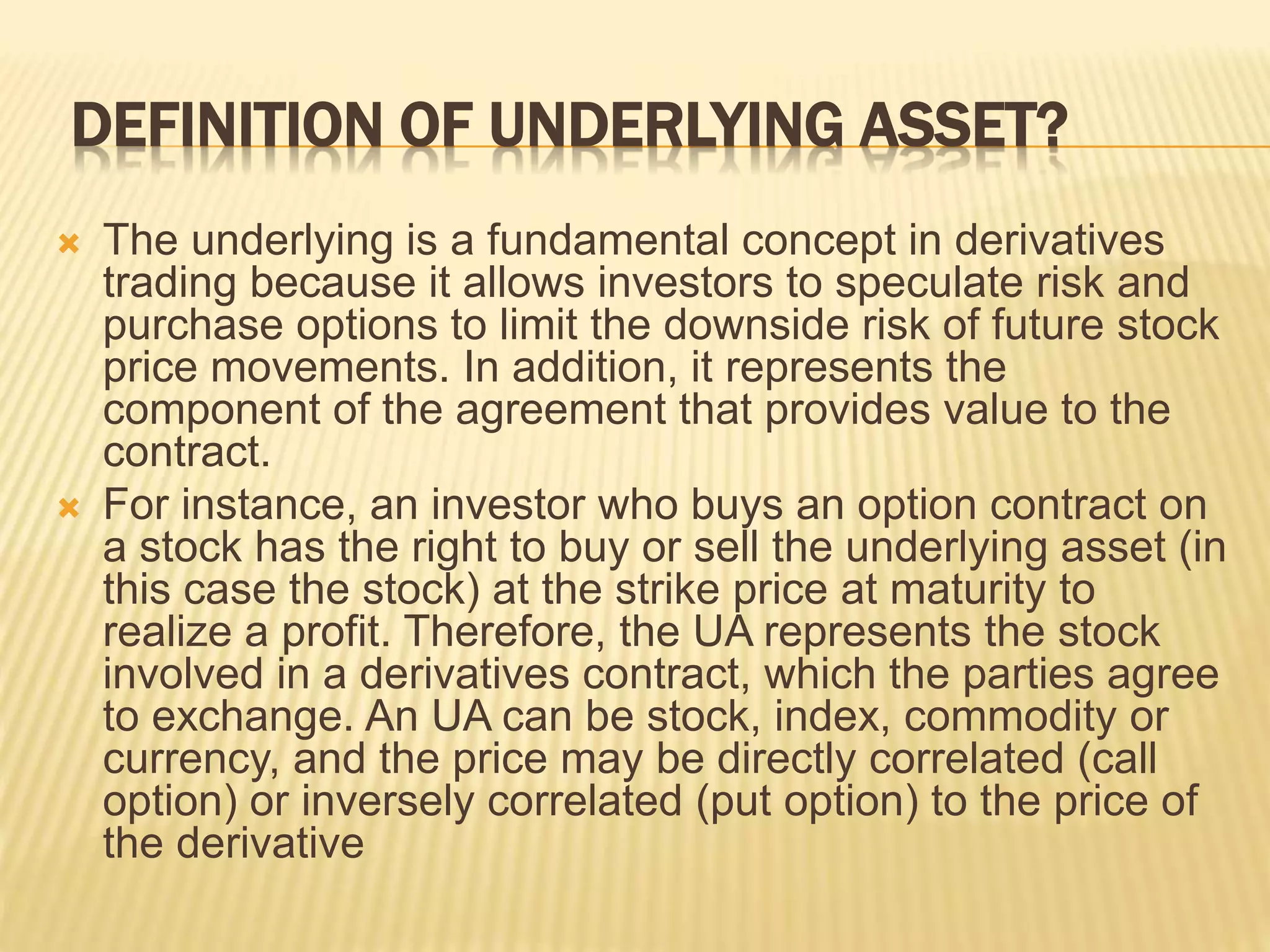 Derivatives - Basics of Derivatives contract covered in this ppt | PPTX