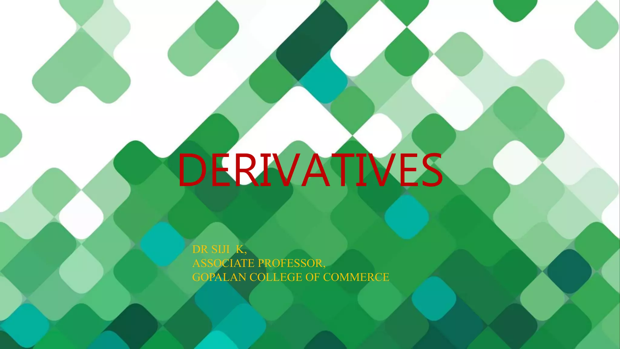 Derivatives | PPT
