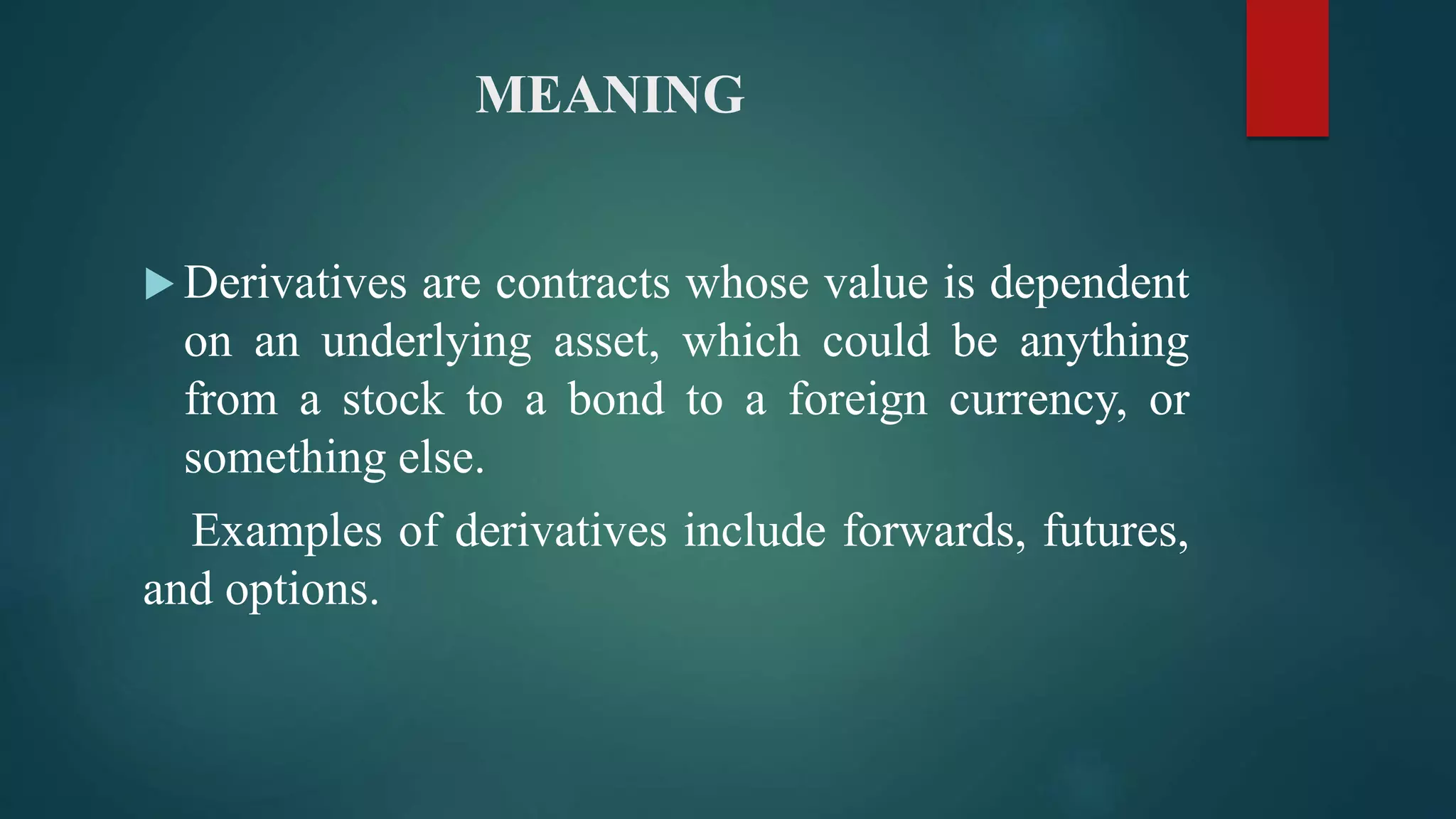 Derivatives | PPT