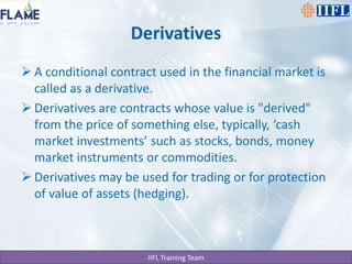 Derivatives Basics | PPTX | Stocks and Bonds | Personal Investing