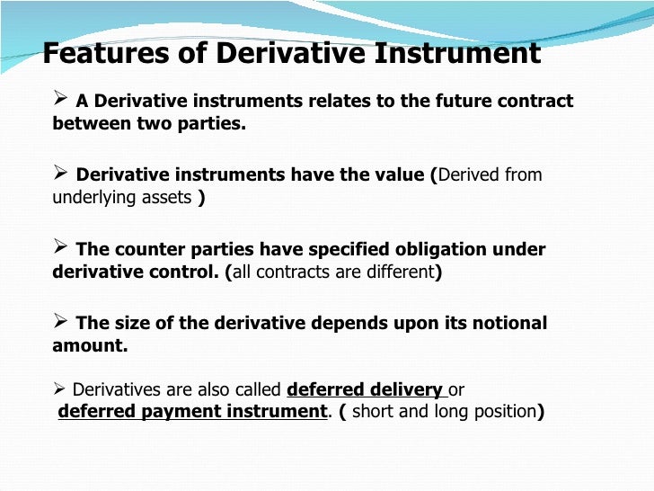 Derivatives. cmi