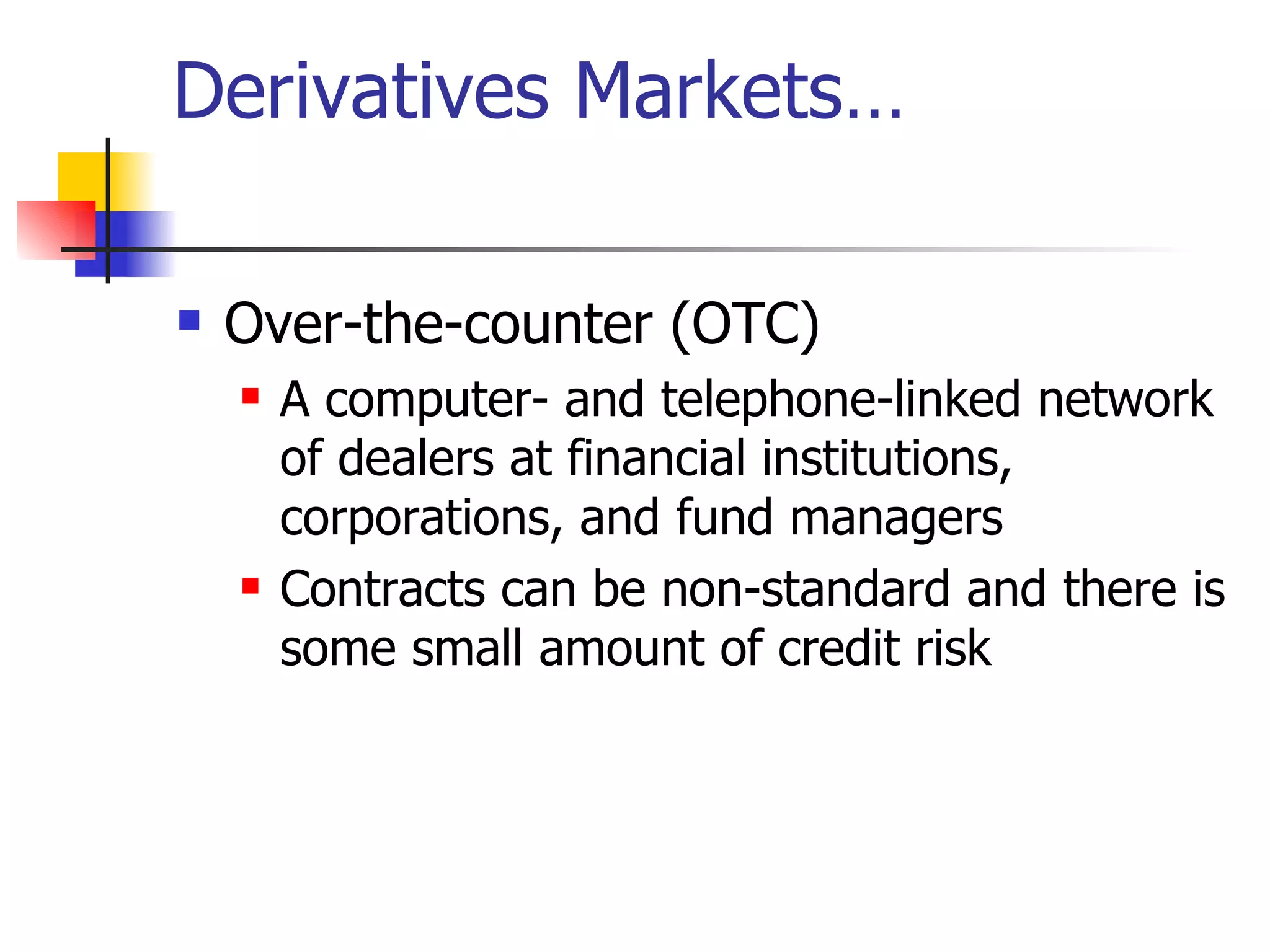 Derivatives lecture1& 2-introduction | PPT | Stocks and Bonds ...