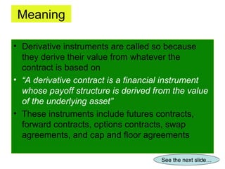 Derivatives Ppt | PPT