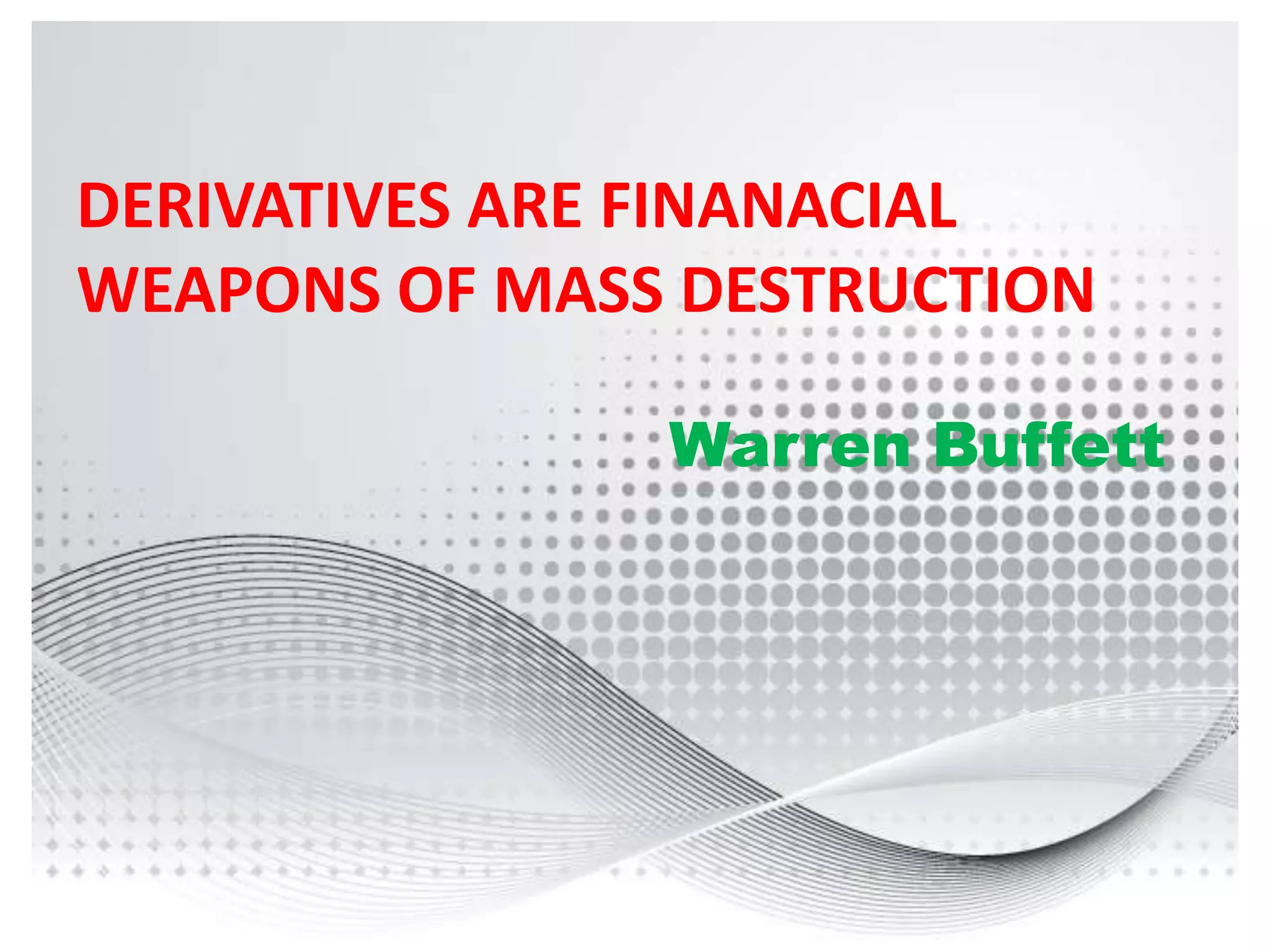 Derivatives trading | PPTX