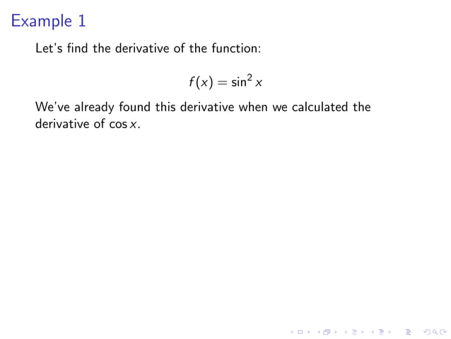 Derivatives of Trigonometric Functions, Part 2 | PPT