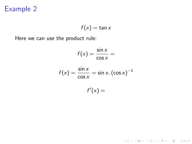 Derivatives of Trigonometric Functions, Part 2 | PPT