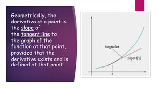 Derivatives and it’s simple applications | PPTX