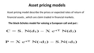 Derivatives and option pricing theory | PPTX